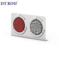China 2-hole stainless steel indicator light assembly Truck Trailer Brake Light Turn Signal Rear Taillight Assembly for sale