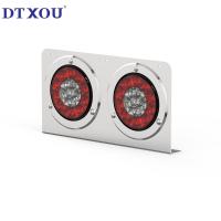 China 2-hole stainless steel indicator light assembly Truck Trailer Brake Light Turn Signal Rear Taillight Assembly for sale