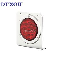 China 3.0 Watts Stainless Steel Square 4-Inch LED Truck Trailer Taillight Assembly 1-Hole Bracket for sale