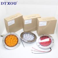 China 4 Inch Amber Red White Round LED Truck Rear Stop Tail Lamp with LED Technology for sale