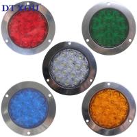 China 4 Inch Amber Red White Round LED Truck Rear Stop Tail Lamp with LED Technology for sale