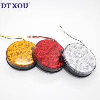 China 16 LED Amber Round Rear Lamp led brake/tail light for Caravan Trailer Truck Lorry for sale