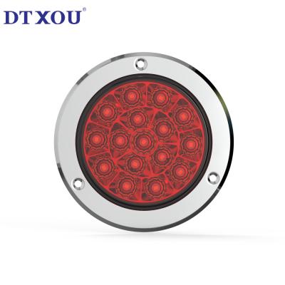 China 4inch 12/24V Red Amber White Stop Turn Tail Brake Truck Trailer Light for Durable Trucks for sale