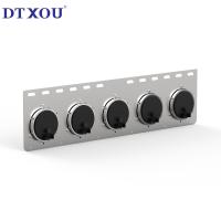 China LED truck light square LED stainless steel 5-hole bracket car light 24v red amber truck trailer brake turn signal light for sale