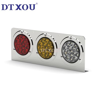 China Universal Year LED Rear Tail Light for Trailer Truck RV Tractor 4 Inch 3-Hole Bracket for sale