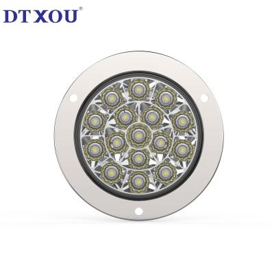 China 24V 4 Inch Round Combination Stop Dynamic Turn LED Rear Lights for Trucks and Trailers for sale
