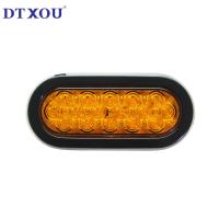 China Design 16Led Oval Truck Taillights with Black Rubber Rings Original Hole Installation for sale