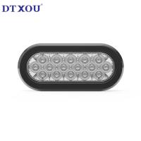 China Design 16Led Oval Truck Taillights with Black Rubber Rings Original Hole Installation for sale