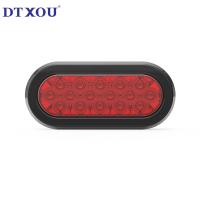 China Design 16Led Oval Truck Taillights with Black Rubber Rings Original Hole Installation for sale