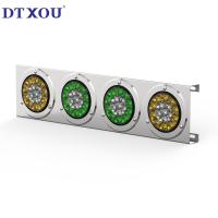 China High quality waterproof 4-hole combination taillight bracket 4-inch round turn signal LED trailer taillight marker light for sale