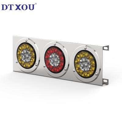China Waterproof and cold resistant 3-hole stainless steel truck combination tail light semi trailer accessories for sale