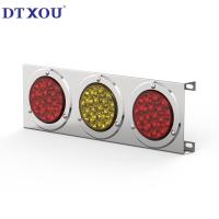 China Waterproof and cold resistant 3-hole stainless steel truck combination tail light semi trailer accessories for sale