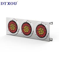 China Waterproof and cold resistant 3-hole stainless steel truck combination tail light semi trailer accessories for sale