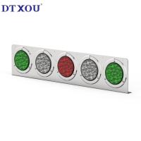 China Hot selling waterproof 4-inch circular LED trailer brake turn signal 5-hole tail light combination bracket for sale