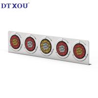 China Hot selling waterproof 4-inch circular LED trailer brake turn signal 5-hole tail light combination bracket for sale