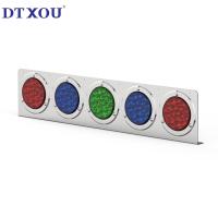 China Stainless steel waterproof LED trailer truck semi trailer brake turn signal light 5-hole tail light combination bracket for sale