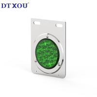 China Stainless steel waterproof 4-inch circular LED bracket, semi trailer truck tail light, turn brake light for sale