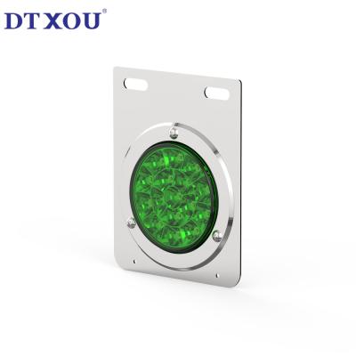 China Stainless steel waterproof 4-inch circular LED bracket, semi trailer truck tail light, turn brake light for sale