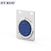China Stainless steel waterproof 4-inch circular LED bracket, semi trailer truck tail light, turn brake light for sale