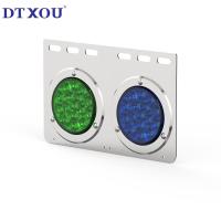 China High quality waterproof and cold resistant 4-inch 2-hole LED square combination trailer tail light stainless steel bracket for sale