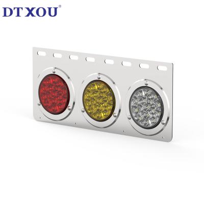 China 3-hole LED trailer tail light bracket brake turn signal light suitable for trailers, trucks, and caravans for sale