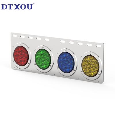 China Easy to install truck LED tail light 4-hole combination bracket turn signal brake reverse signal light for sale