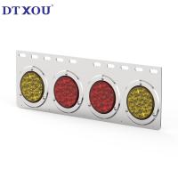 China Hot selling trailer LED tail light combination stainless steel bracket truck LED turn signal light brake reverse signal light for sale