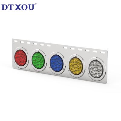 China Waterproof and cold resistant trailer 4-inch LED tail light stainless steel 5-hole bracket for sale