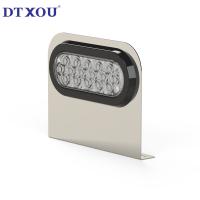 China 16 LED Red Oval Led Stop Turn Signal Tail Park Lights For Trailer Truck Waterproof 12v W/ Chrome for sale