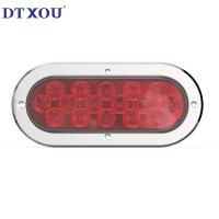 China Universal 6 Inch 16 Led Surface Mount Oval Red Amber White Stop Brake Marker Tail Led Light 12v Waterproof for sale