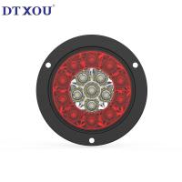 China 4inch Round Led Trailer Lights With Rubber Grommet 24v Red 16led Waterproof Brake/stop/turn Tail Marker Light/lamp for sale