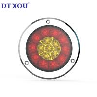 China 12-24v Led Combination Truck Tail Light with Universal Fit and Stainless Steel Chrome for sale