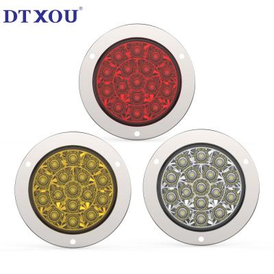 China LED Tail Lights High Brightness 4 Inch Round Truck Light for Truck Trailer 12V/24V for sale