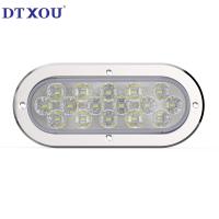 China Universal 12/24v 6 Inch 22 Led Oval Tail Lights Stop Brake Led Taillights for sale