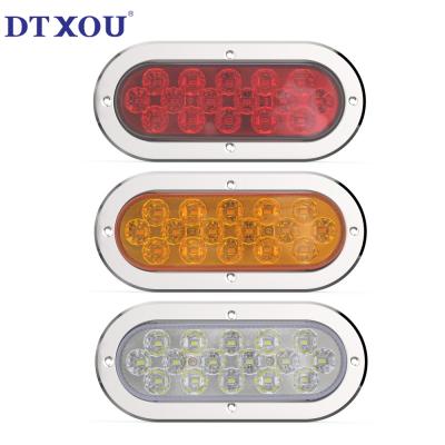 China Oval Tail Lights Stop Brake Led Taillights For Truck Trailer Vehicles for sale
