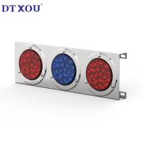 China Stainless steel 3-hole Led trailer truck side marker light with bracket reflector surface installation Led light Rv camping vehi for sale
