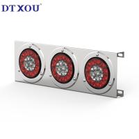 China Stainless steel 3-hole Led trailer truck side marker light with bracket reflector surface installation Led light Rv camping vehi for sale
