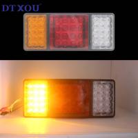 China Universal 12v 24v Three Lens Combination Led Tail Light With Plastic Plate Stop Turn Signal Back Reversing Rear Lamp for sale