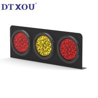 China 12v 24v Leds 6 Inch Round 3 In 1 Led Three Lens Combination Tail Light For Van 8155142170 for sale