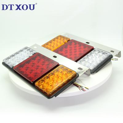 China 2023 New 12v 24v 4-inch square three in one truck trailer combination taillights for sale