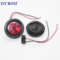 China Warranty 12v 24v 4 Diodes 2 Inch Round Amber Red Led Side Marker Lights For Trucks Trailers With 2 Prong Plug for sale