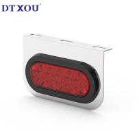 China Factory Quality Multi-voltage 6 Inch Oval Led Stop Turn Tail Lights Strobe Flashing Warning Lights For Trailers Trucks for sale