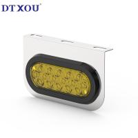 China Factory Quality Multi-voltage 6 Inch Oval Led Stop Turn Tail Lights Strobe Flashing Warning Lights For Trailers Trucks for sale