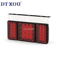 China Wholesale 12v 24v 54pcs Leds 3 In 1 Led Three Lens Combination Tail Light For Trucks Trailer for sale