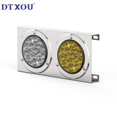 China Wholesale 12v 24v Leds Turn Signal Stop Rear Lamp 2 In 1 Led Two Lens Combination Tail Light For Trucks Trailers for sale