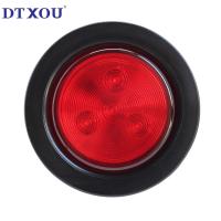 China 2.5 Inch Round 12v 24v Leds Red White Color Led Outline Lamp For Trucks Trailers Lorries Led Clearance Light for sale