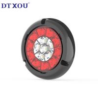 China Fast Delivery Hot-selling 4 Inch 12v 24v Round Truck Trailer Led Stop Brake Turn Tail Light Red Amber White Color Tail Lamp for sale