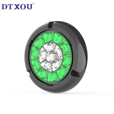 China Fast Delivery 4 Inch Round 12v 24v 18pcs Leds Amber Color Led Tail Light For Trucks Trailers Lorries for sale