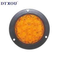 China Fast Delivery 4 Inch Round 12v 24v 16 pcs Leds White Color Led Tail Light For Trucks Trailers Lorries for sale