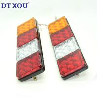 China 12v 24v Combination Led Tail Light With Iron Plate Stop Turn Signal Back Reversing License Plate Light for sale